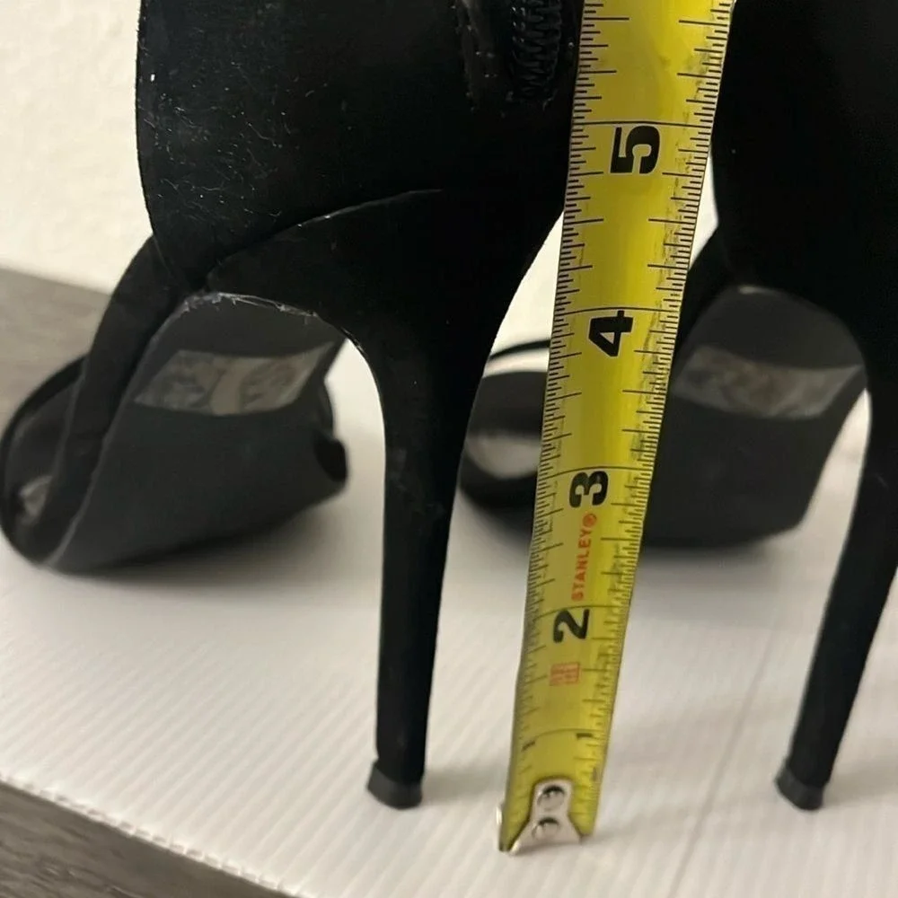 Olivia Jaymes | Shoes | Olivia Jaymes Black Rhinestone Ankle Strap ...